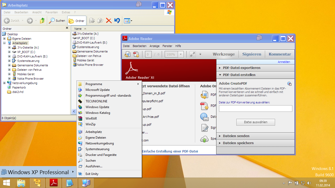 Windows XP im Unity-Modus | heise group